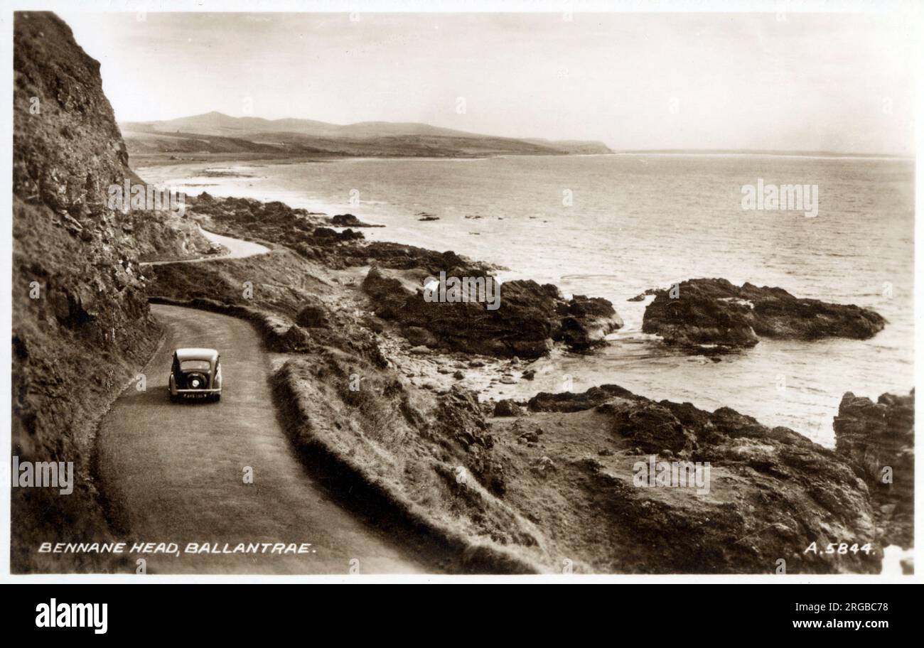 Bennane Head - a tapering piece of land formed of hard rock projecting ...