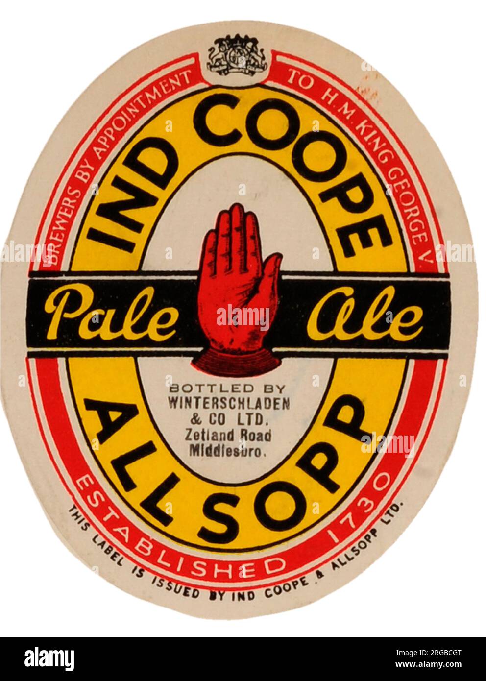 Ind Coope Allsopp Pale Ale (Scroll Stock Photo - Alamy