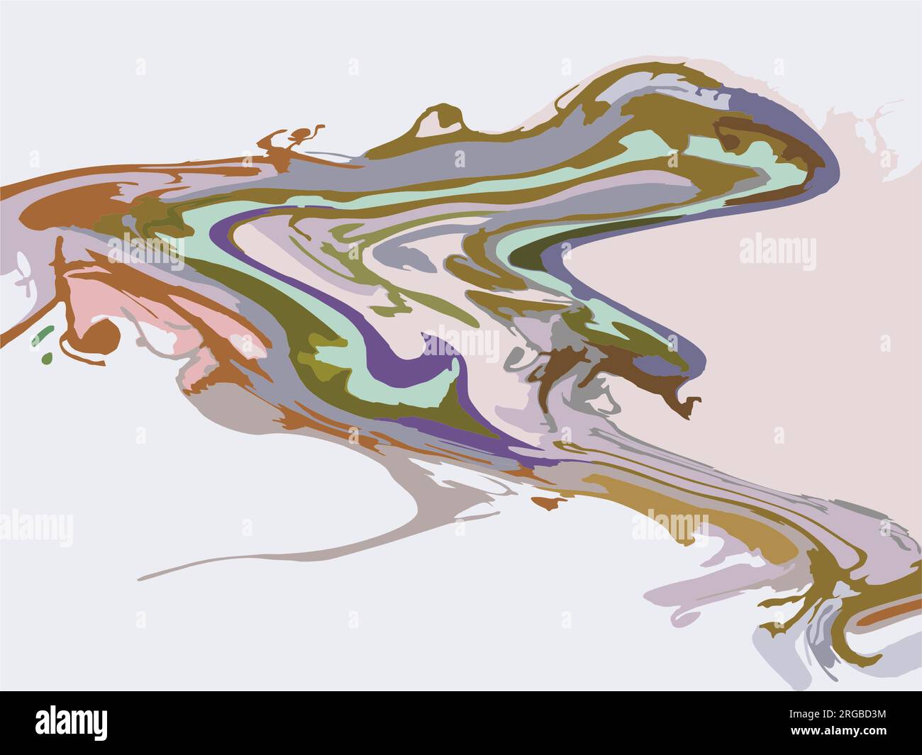 Watercolor liquid background for textiles or prints. Abstract landscape ...