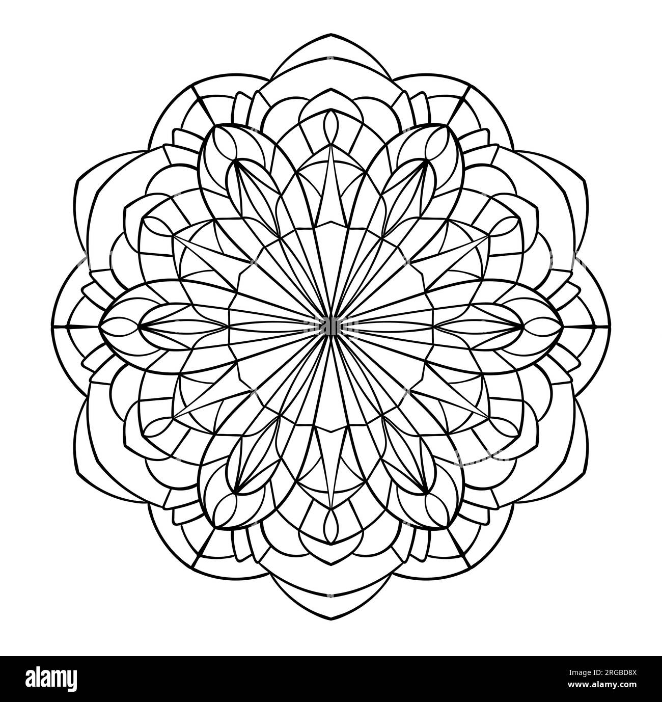Mandala ornament. Lace pattern in circle. Doodle illustration. Vector ...