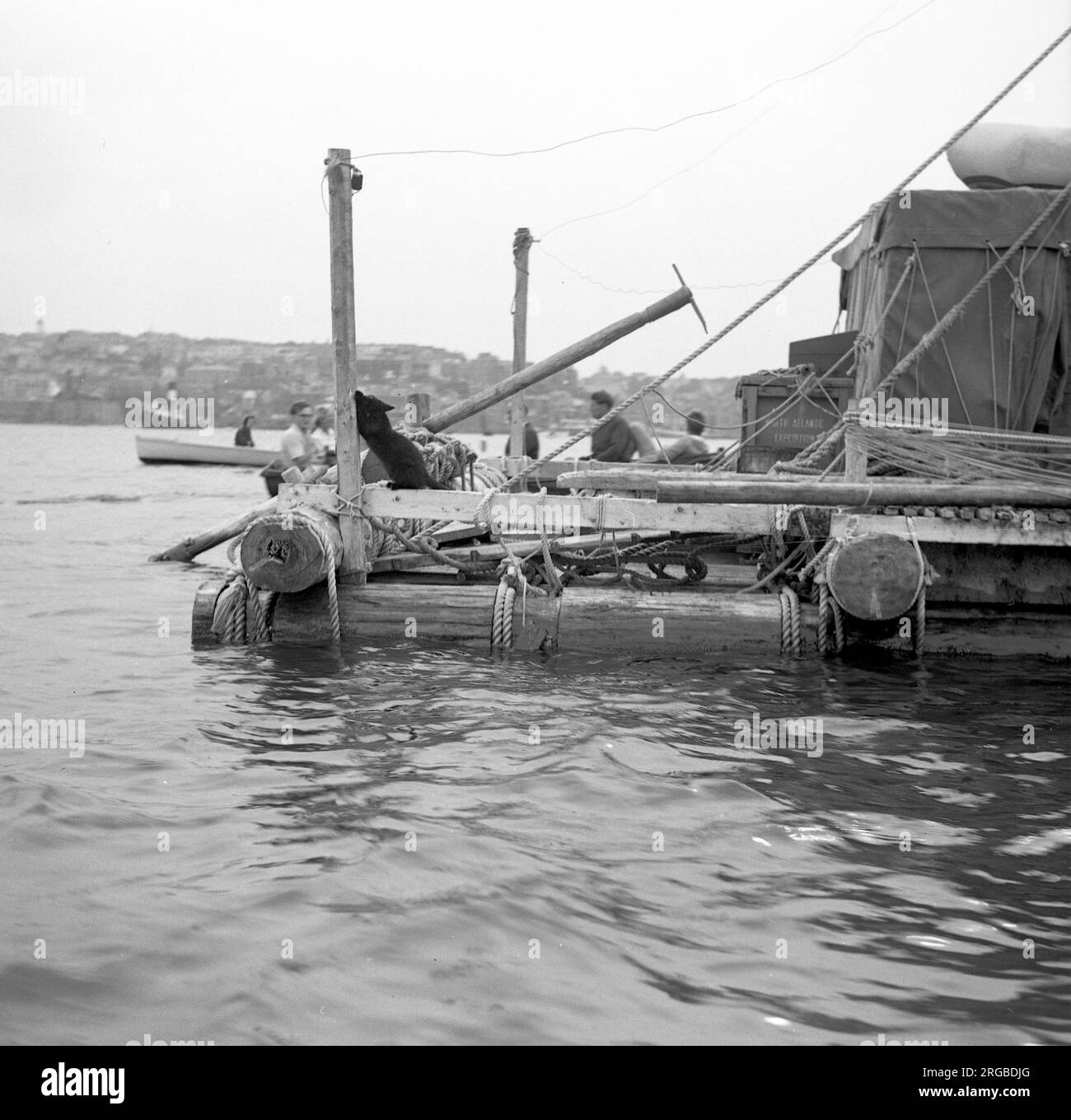 L'egare II', a raft used by a French crew in 1956 to cross the Atlantic ...