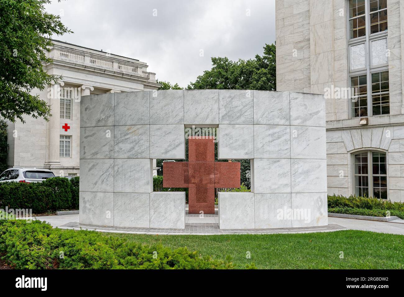 Washington, DC - Sept. 7, 2022: "Red Cross Emblem" by Larry Kirkland ...