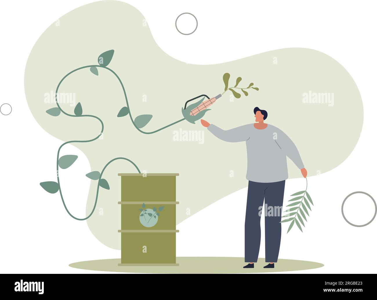 Biofuel production from corn as sustainable natural fuel .flat vector ...