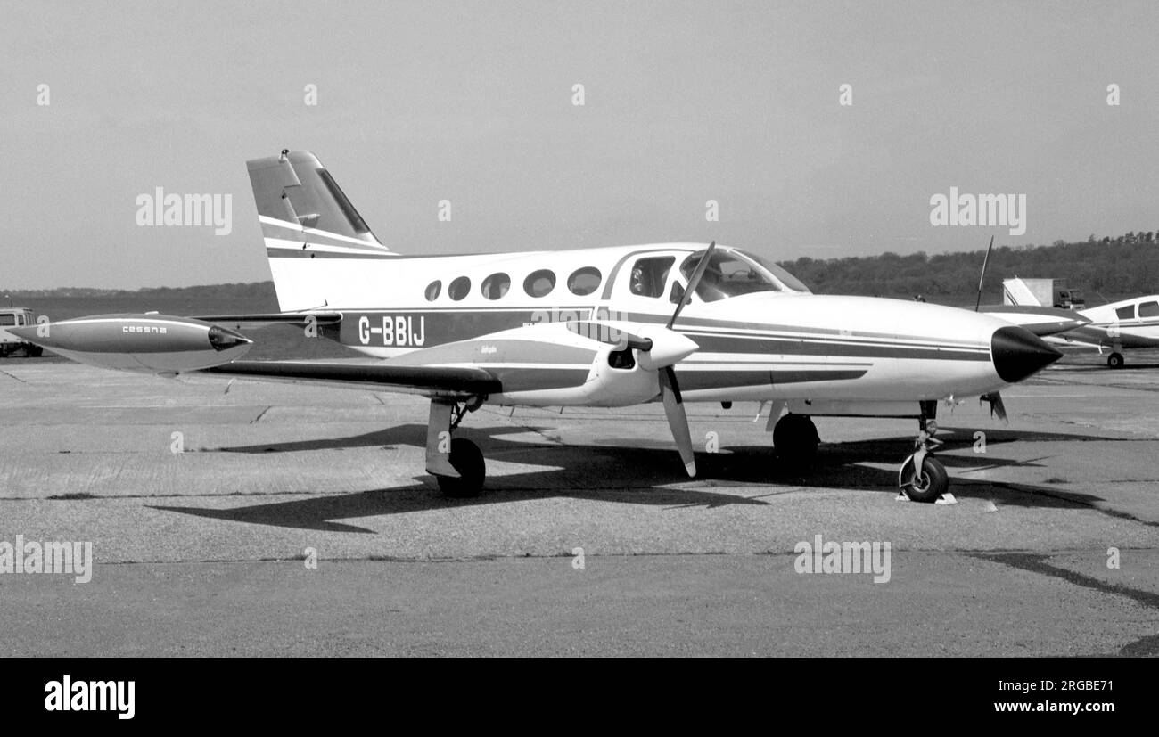 Cessna 421B Golden Eagle G-BBIJ (msn 421B0432), at Booker in March 1976 ...
