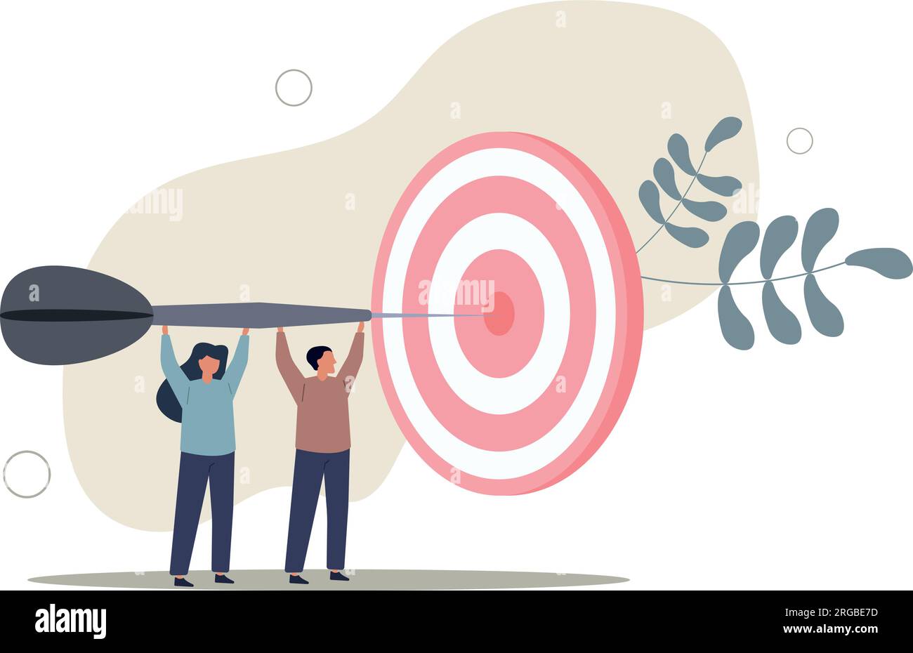 Team business goal, teamwork collaboration to achieve target, coworkers ...