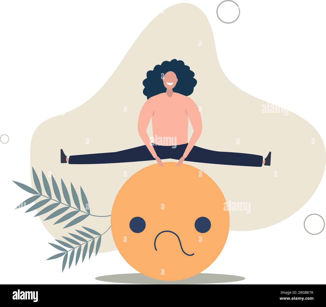 Overcome stress and anxiety, emotional problem, uncertainty or worried ...