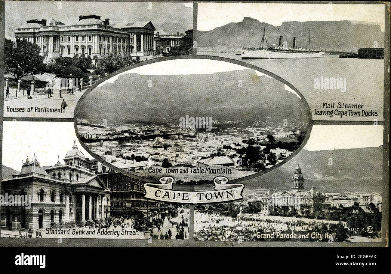 Town postcard hi-res stock photography and images - Alamy