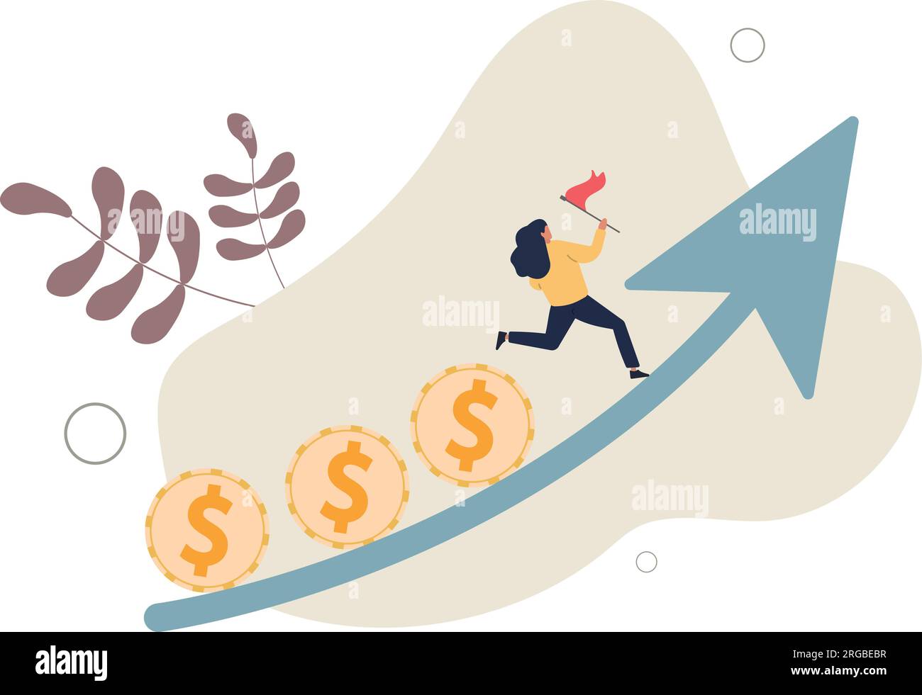 Investment profit and earning, stock market growth or fund flow depend ...