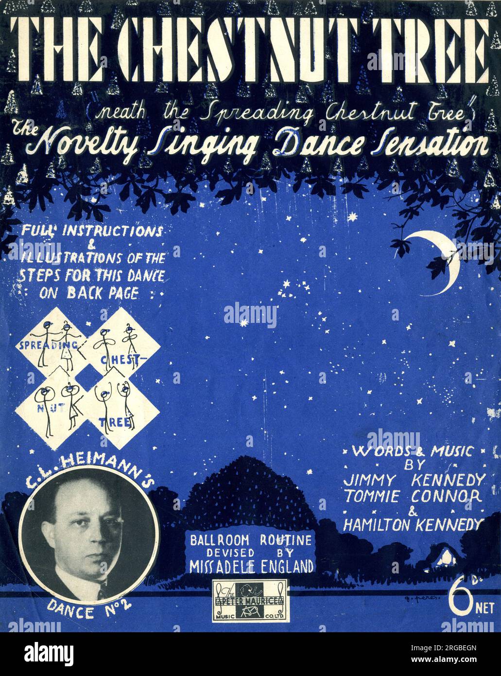 Music cover, The Chestnut Tree, the Novelty Singing Dance Sensation ...