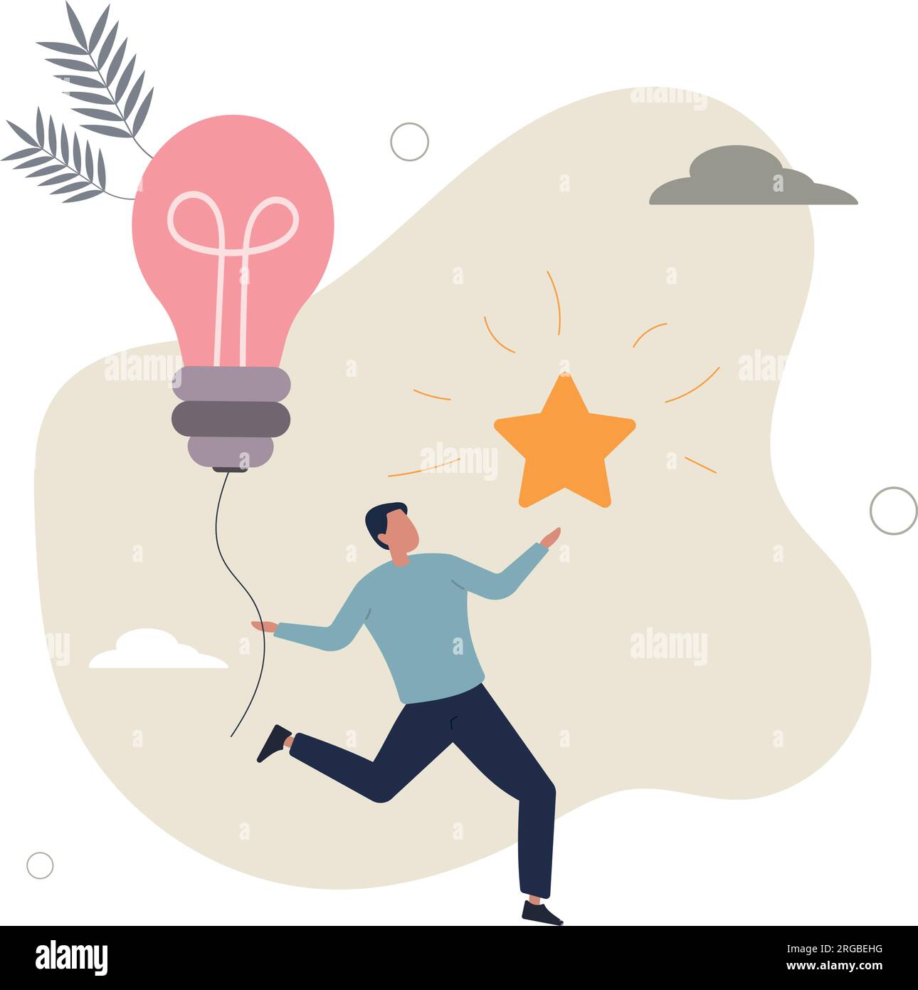 Creativity or innovation to help reach business goal, lightbulb idea to ...