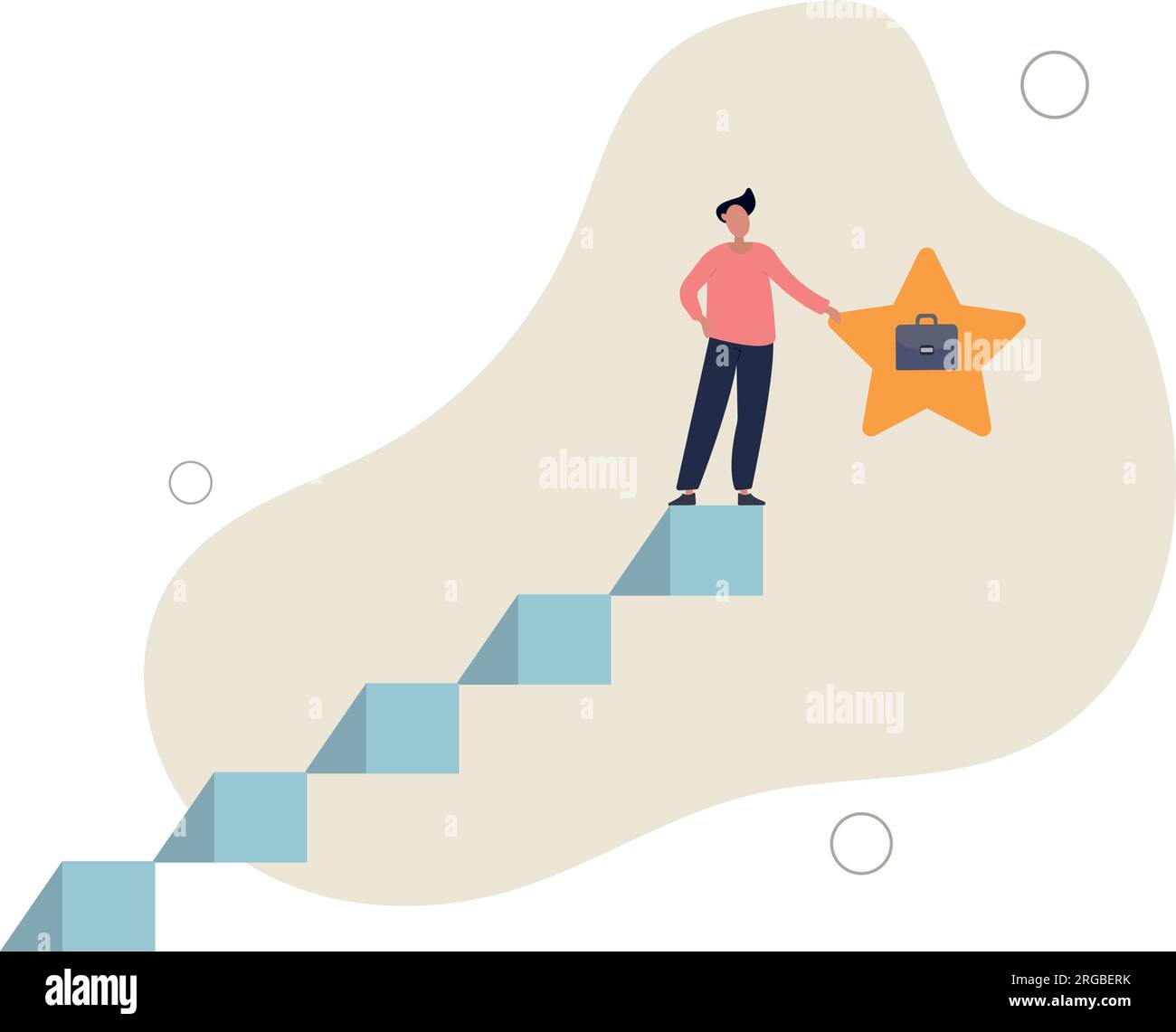 Cartoon illustration star success dream Cut Out Stock Images & Pictures ...