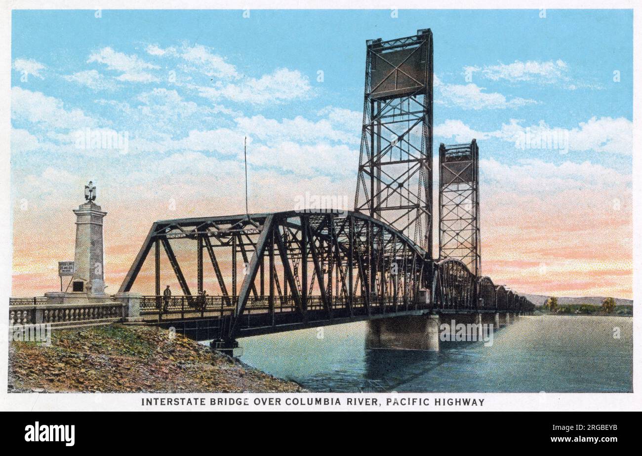 Interstate Bridge, Columbia River, Pacific Highway, USA Stock Photo - Alamy