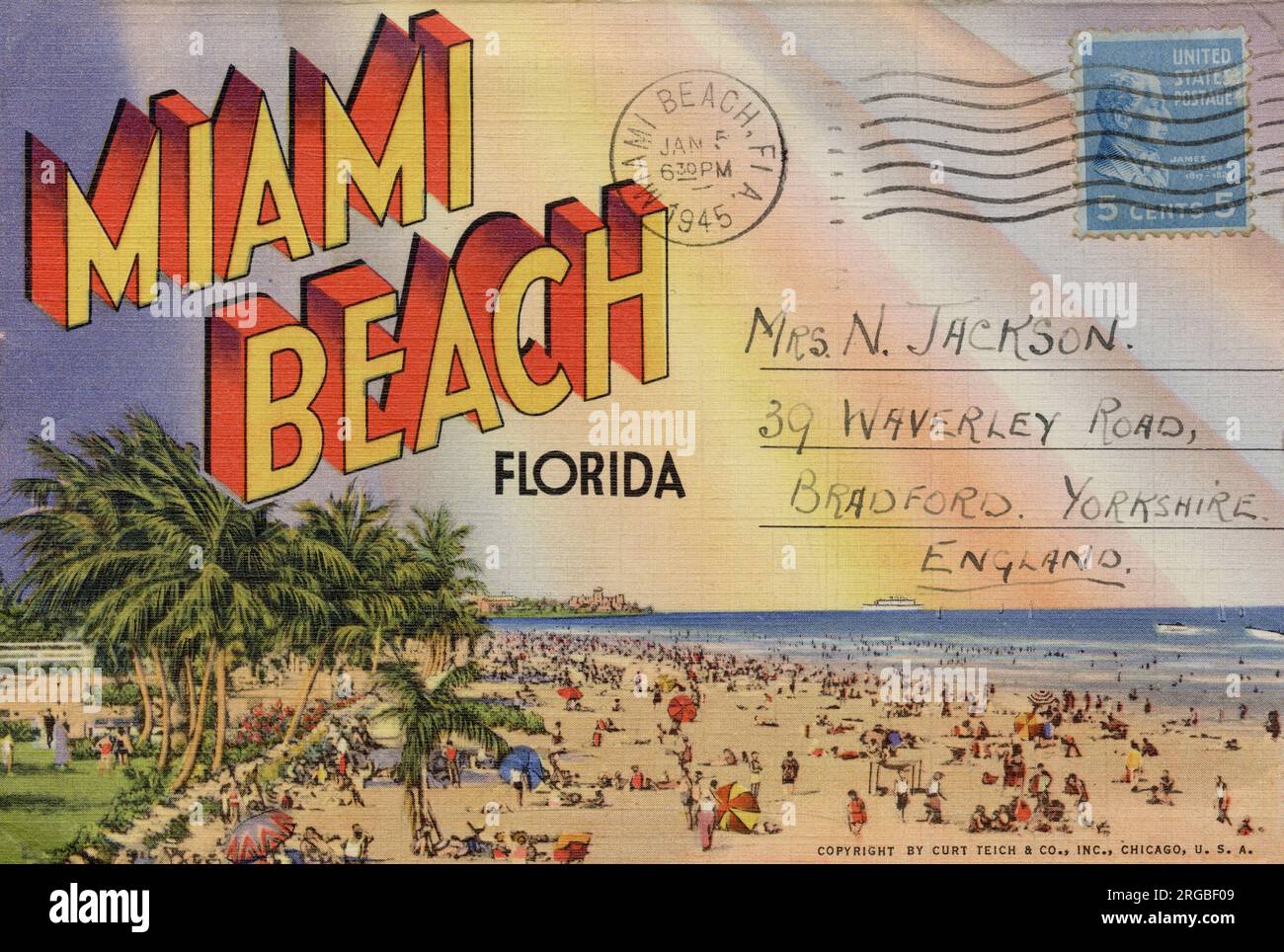 Miami Beach, Florida, USA Note of interest: sent by Harold Jackson of ...