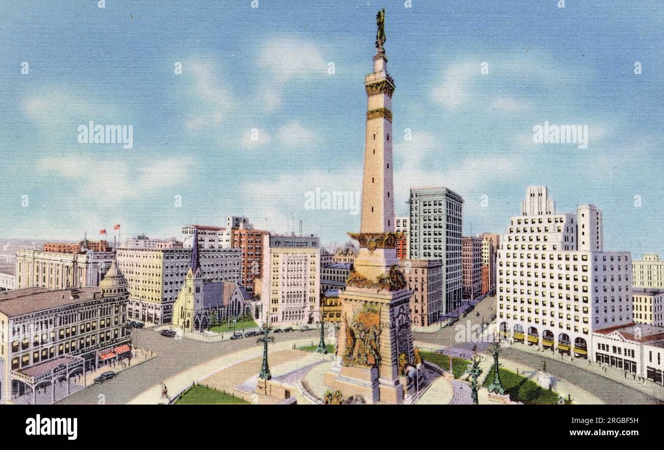 Monument Circle, Indianapolis, Indiana, USA Stock Photo - Alamy