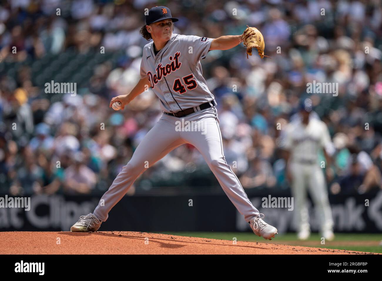 Detroit Tigers starter Reese Olson delivers a pitch during a baseball ...