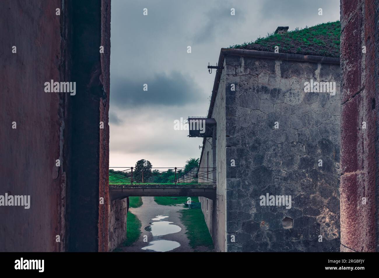 Komárom fortress system - Building parts of Monostori Fortress Stock ...