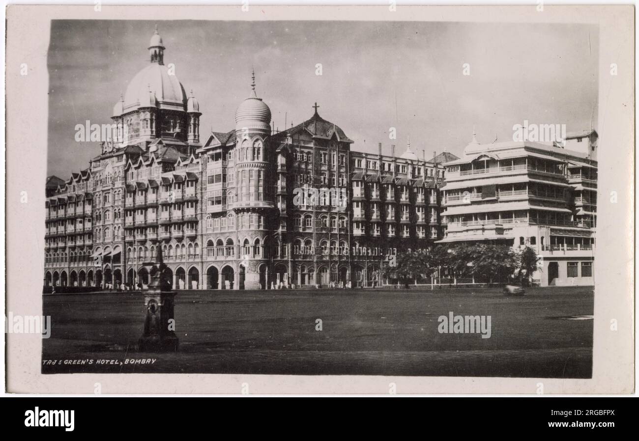 Taj & Green's Hotel, Bombay (Mumbai), British India Stock Photo - Alamy