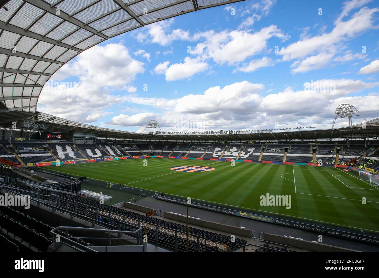 Hull, UK. 08th Aug, 2023. A general view inside The MKM Stadium ahead ...