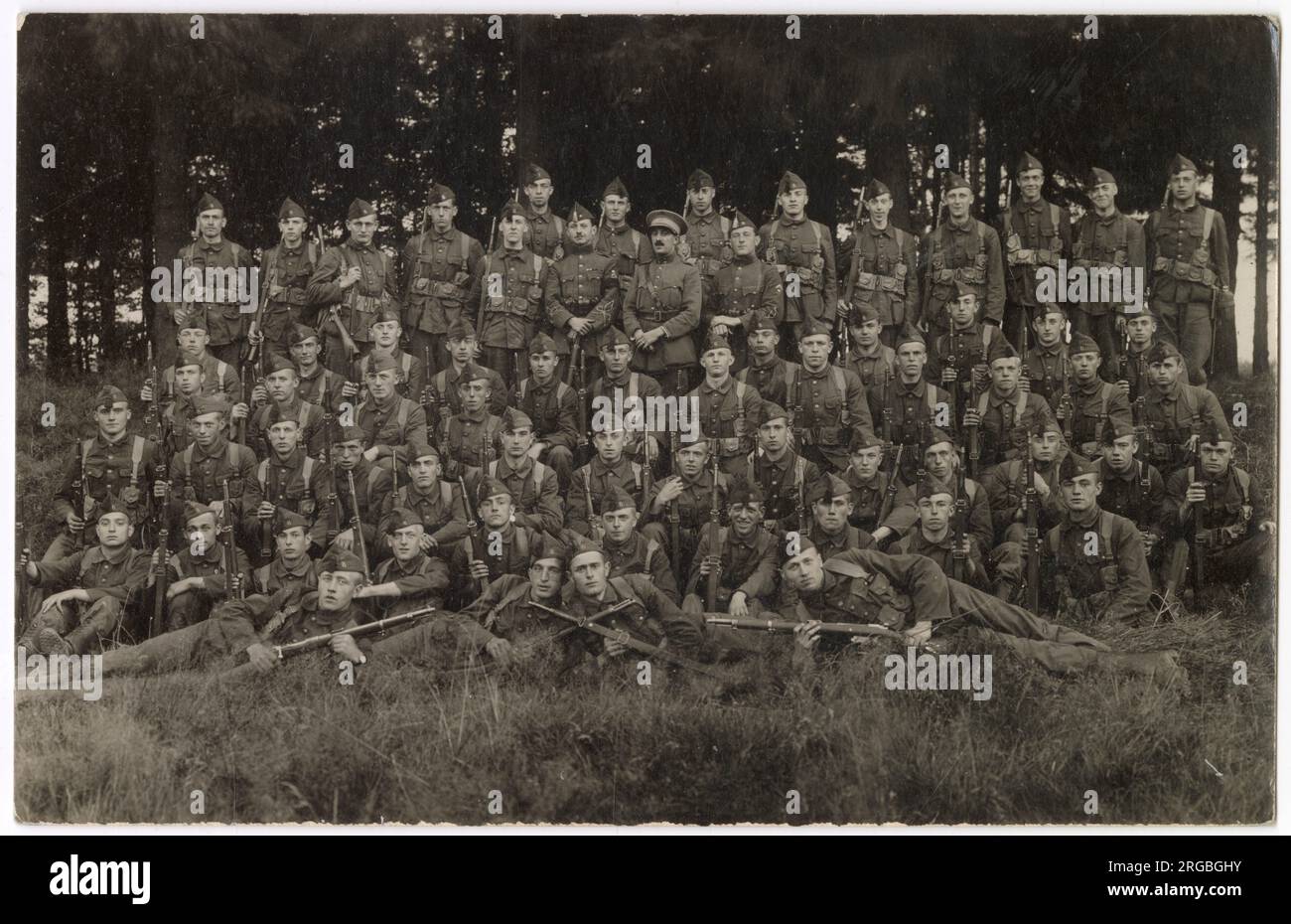 Group photo, Belgian Army 8th Regiment of Line, WW1 Stock Photo - Alamy