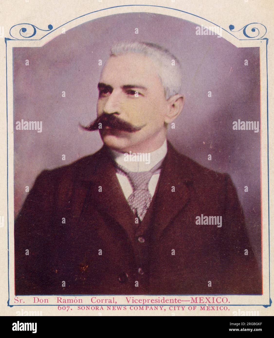 Ramon Corral Verdugo, 6th Vice-President of Mexico under Porfirio Diaz ...