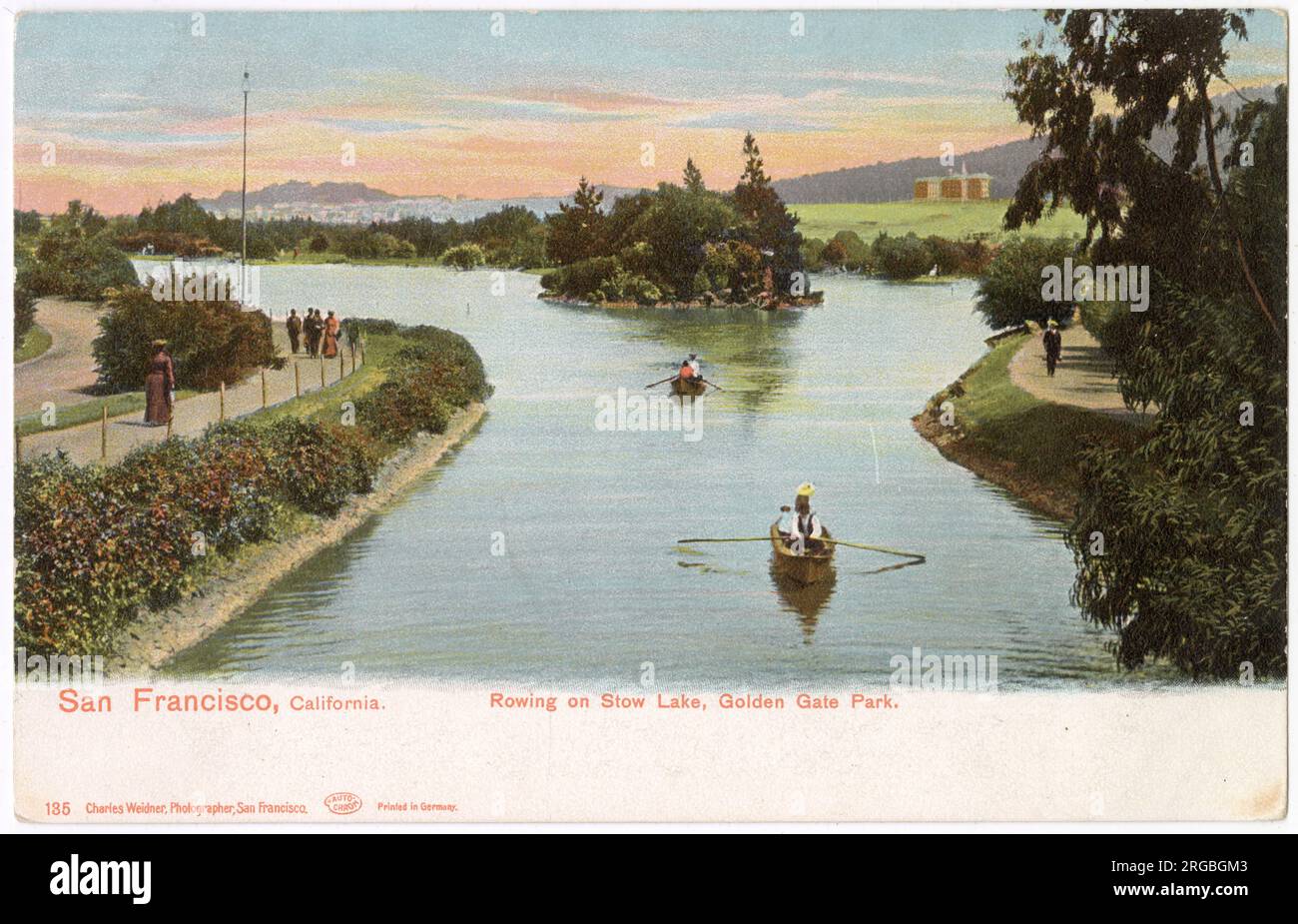 Rowing on Stow Lake, Golden Gate Park, San Francisco, California, USA ...