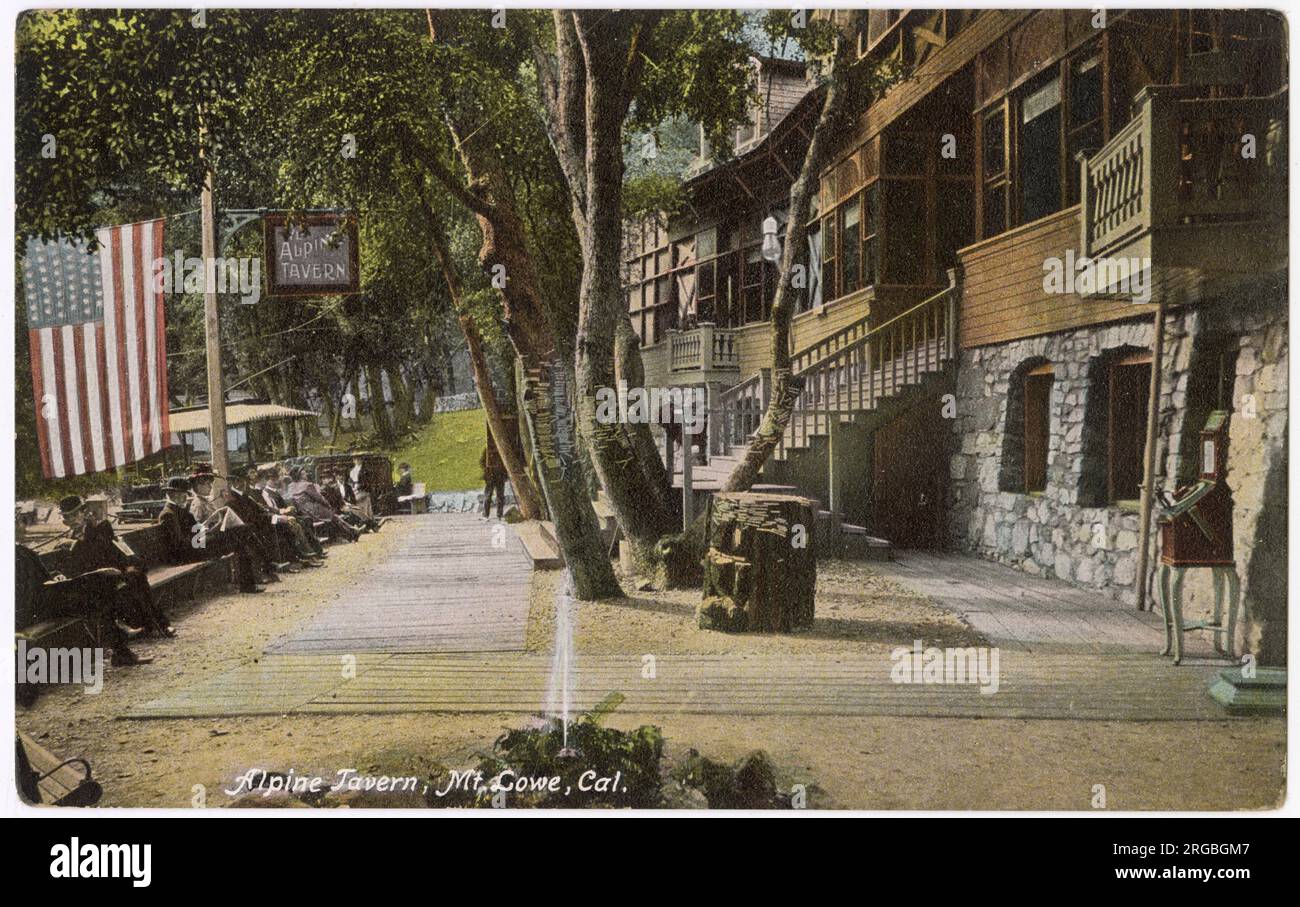 Alpine Tavern, Mount Lowe, Los Angeles County, California, USA Stock ...