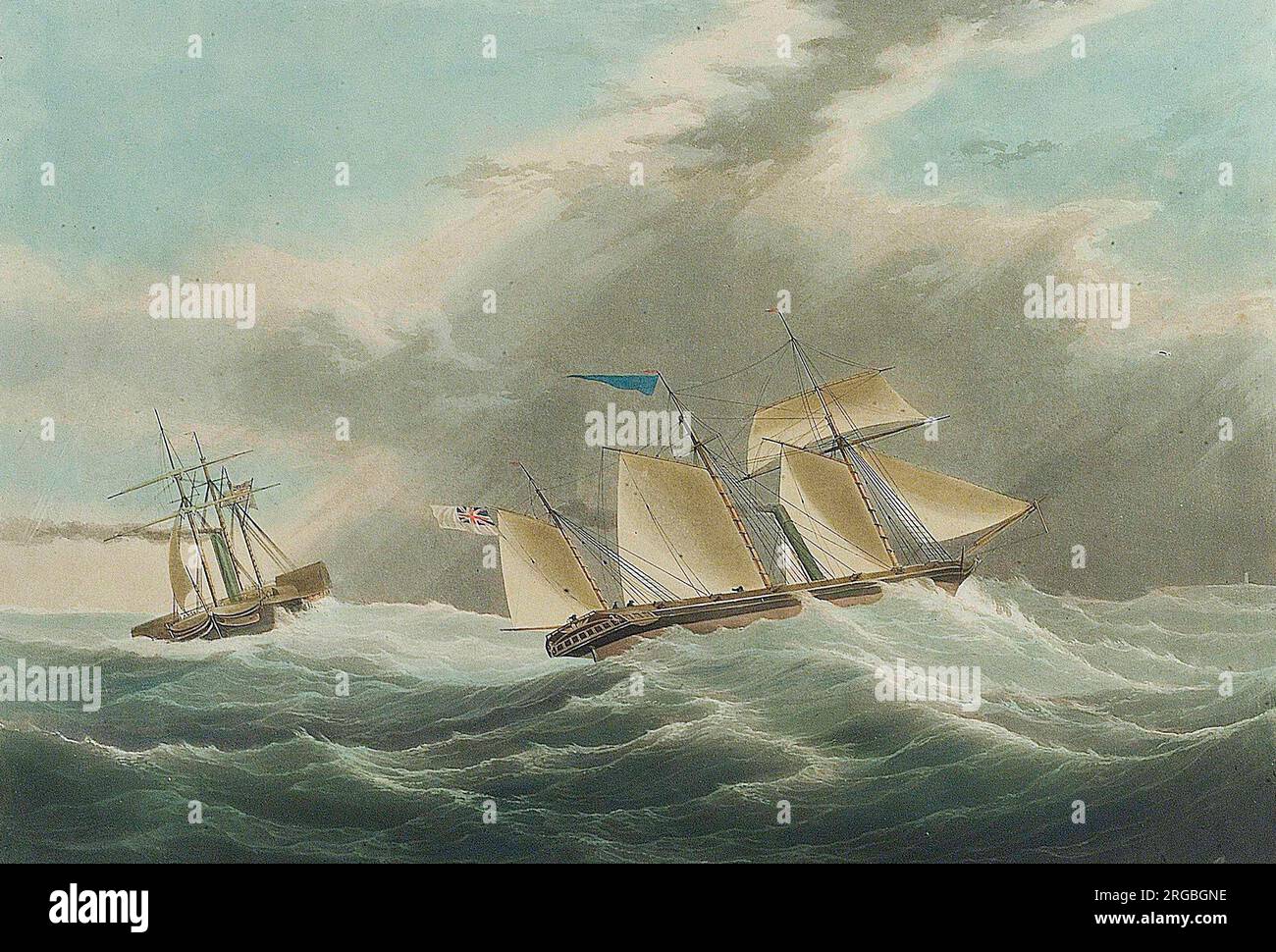 SS Archimedes under steam and sail - the world's first steamship to be ...