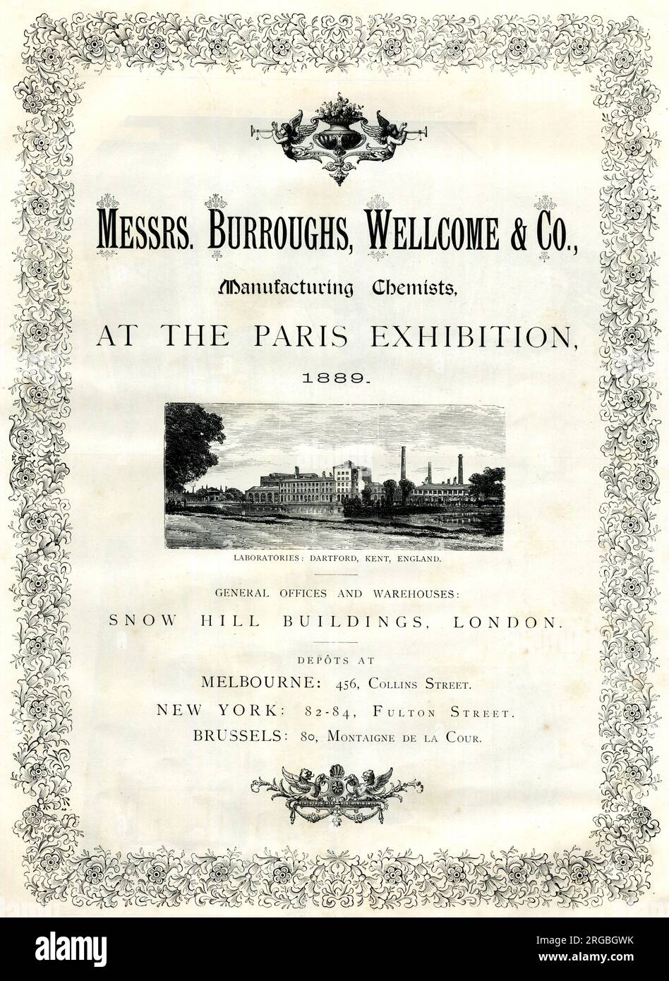 Messrs Burroughs, Wellcome & Co, Manufacturing Chemists, advert ...