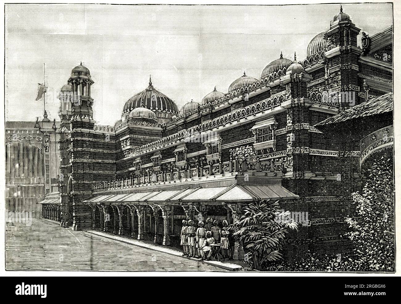 Exterior of the Indian Palace, at the Universal Exhibition of Paris ...