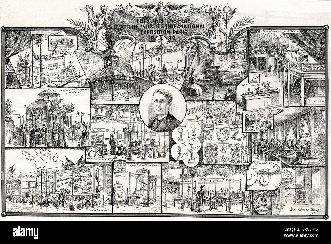 Thomas Edison's Display at the Universal Exhibition of Paris, 1889 ...
