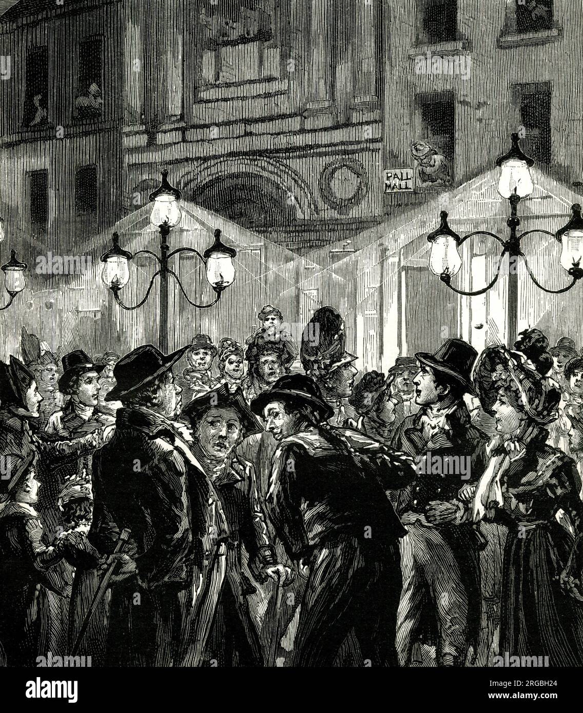 The First Gaslight in Pall Mall, London Stock Photo - Alamy