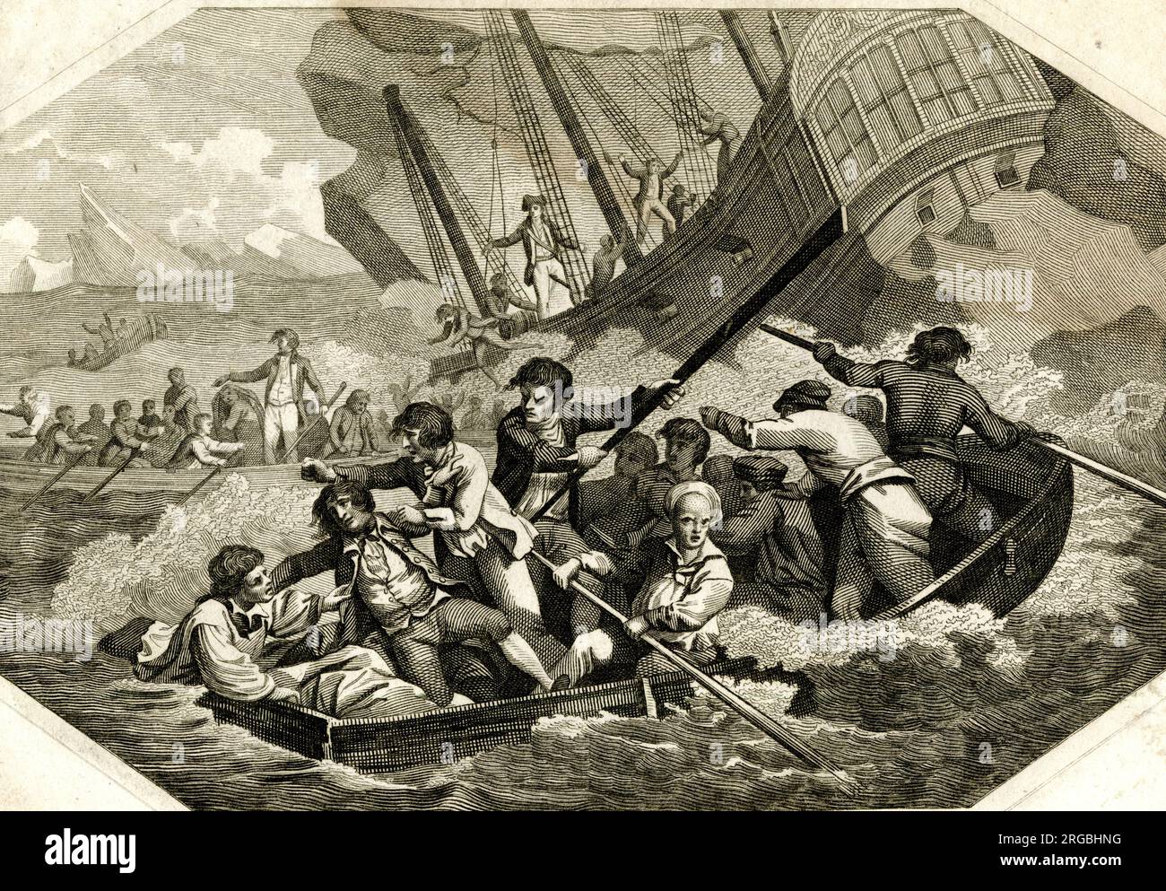 Convict ship the Guardian Frigate wrecked on an island of ice, 23 ...