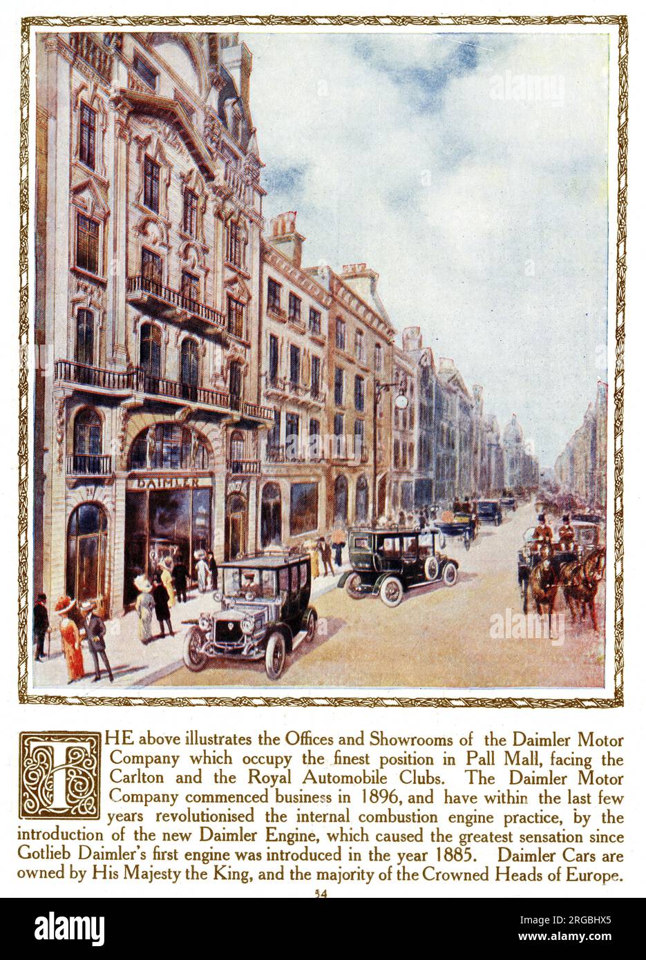 Offices and showrooms of the Daimler Motor Company, Pall Mall, London ...