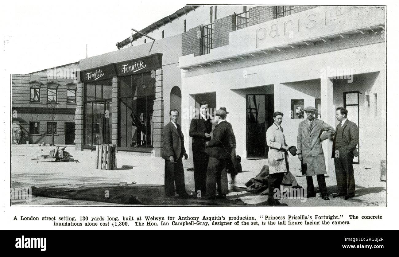 British film studio London street setting at Welwyn Garden City ...
