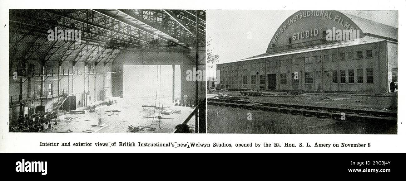 Interior and Exterior of British International Films Studio, Welwyn ...