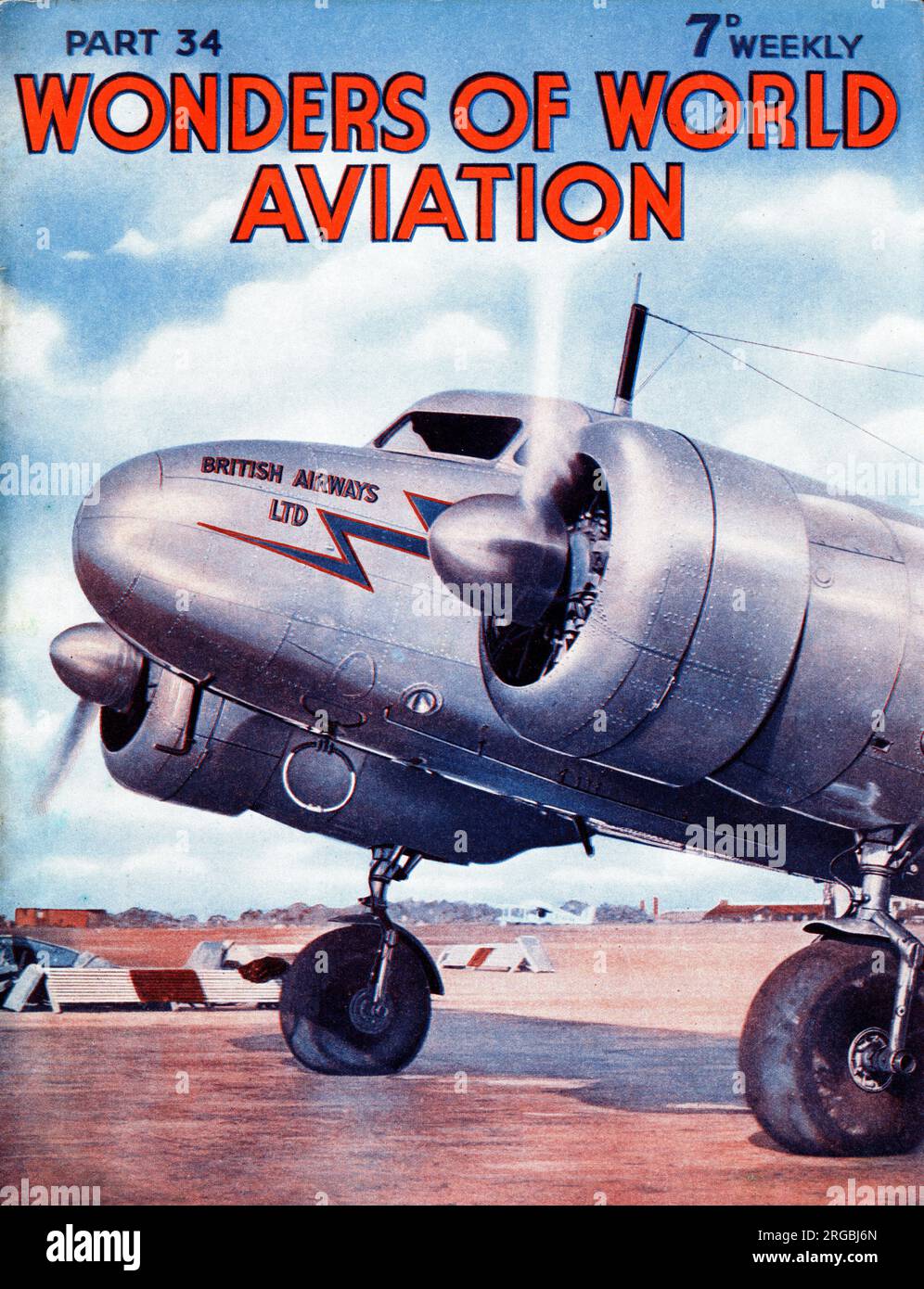 British Airways Lockheed Electra Airliner at Croydon Airport Stock ...