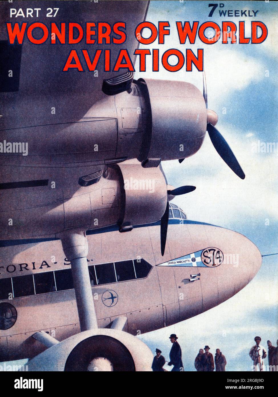 Italian Savoia-Marchetti S74, long-distance commercial aircraft Stock ...