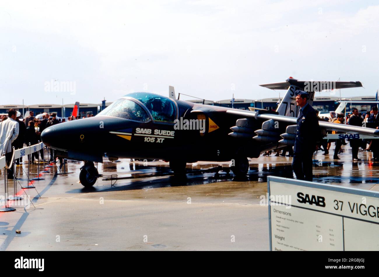 Saab 105XT SE-XBZ (msn 105-2), at the Paris Airshow, held at Le Bourget ...