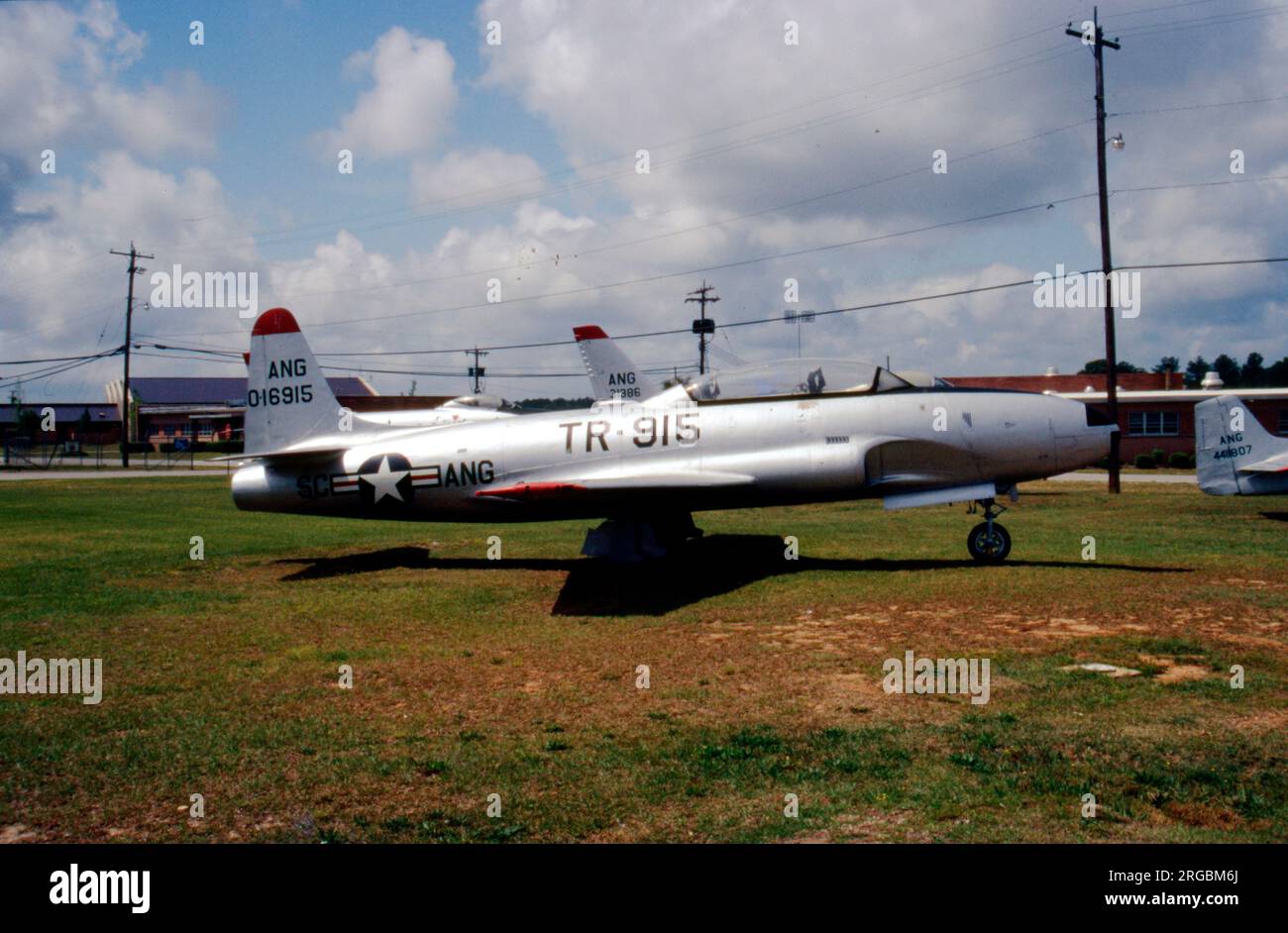 Lockheed T-33A-1-LO 51-6915 (msn 580-6247), on display at McEntire ANGB ...