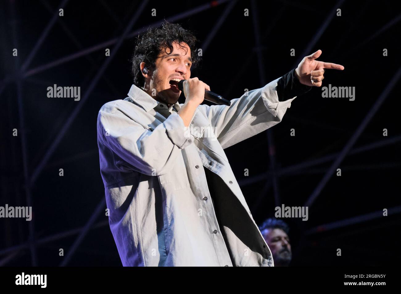 Italian singer Alberto Cotta Ramusini, aka Tananai, performs live on ...