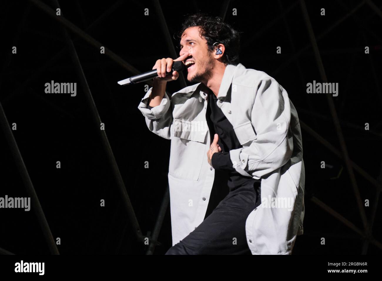 Italian singer Alberto Cotta Ramusini, aka Tananai, performs live on ...