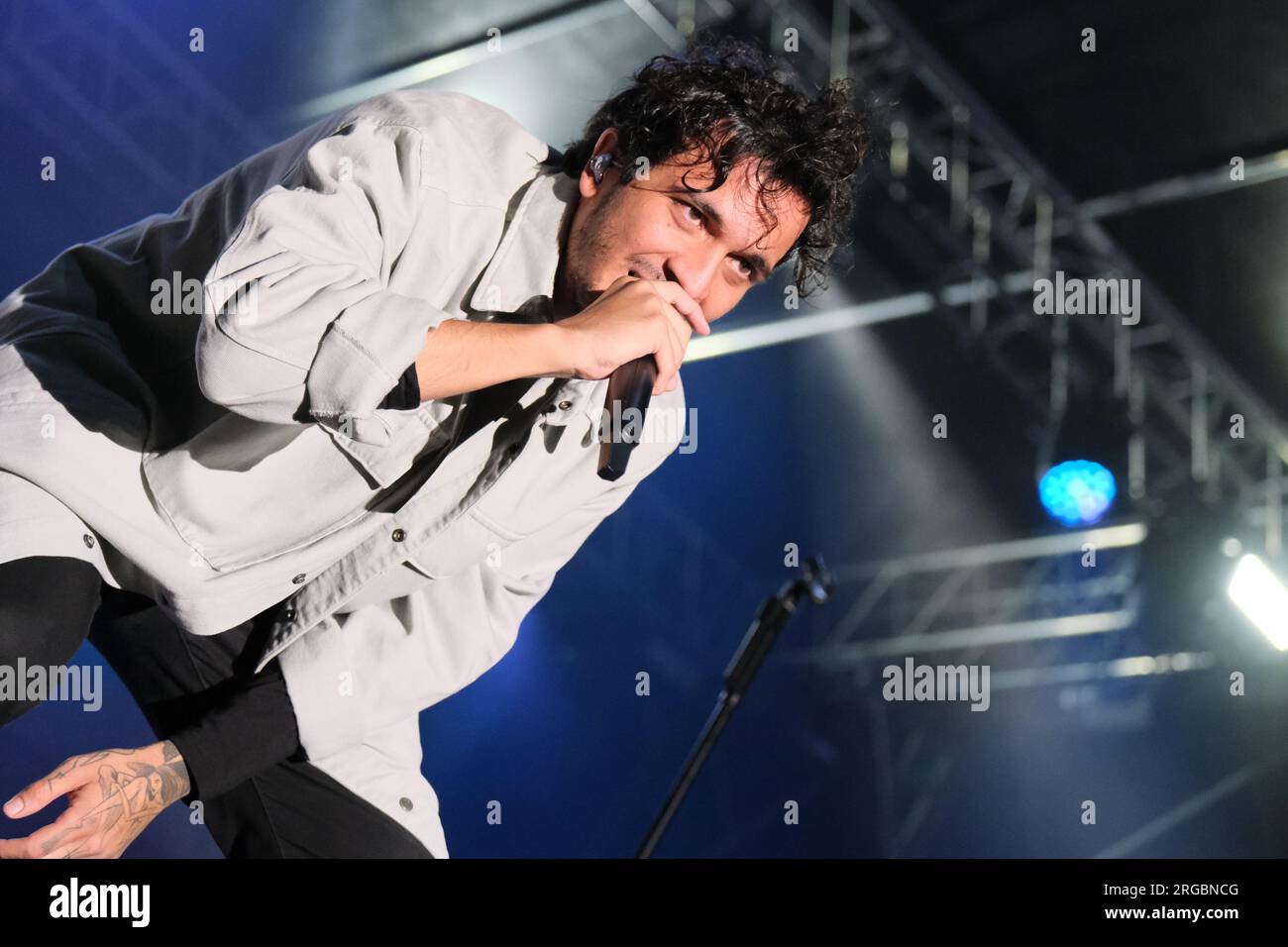 Italian singer Alberto Cotta Ramusini, aka Tananai, performs live on ...