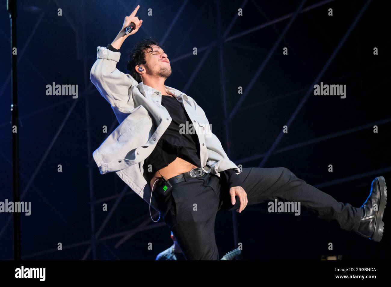 Italian singer Alberto Cotta Ramusini, aka Tananai, performs live on ...