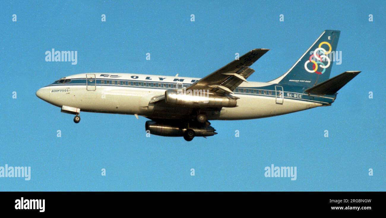 Boeing 737-284 SX-BCE (msn 22300, line number 674), of Olympic Airlines ...