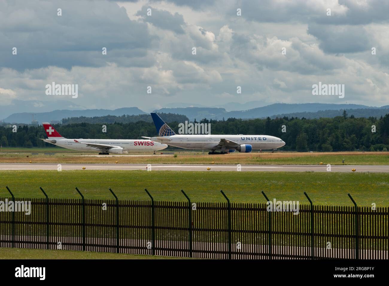 Zurich, Switzerland, July 13, 2023 N-799UA United Airlines Boeing 777 ...