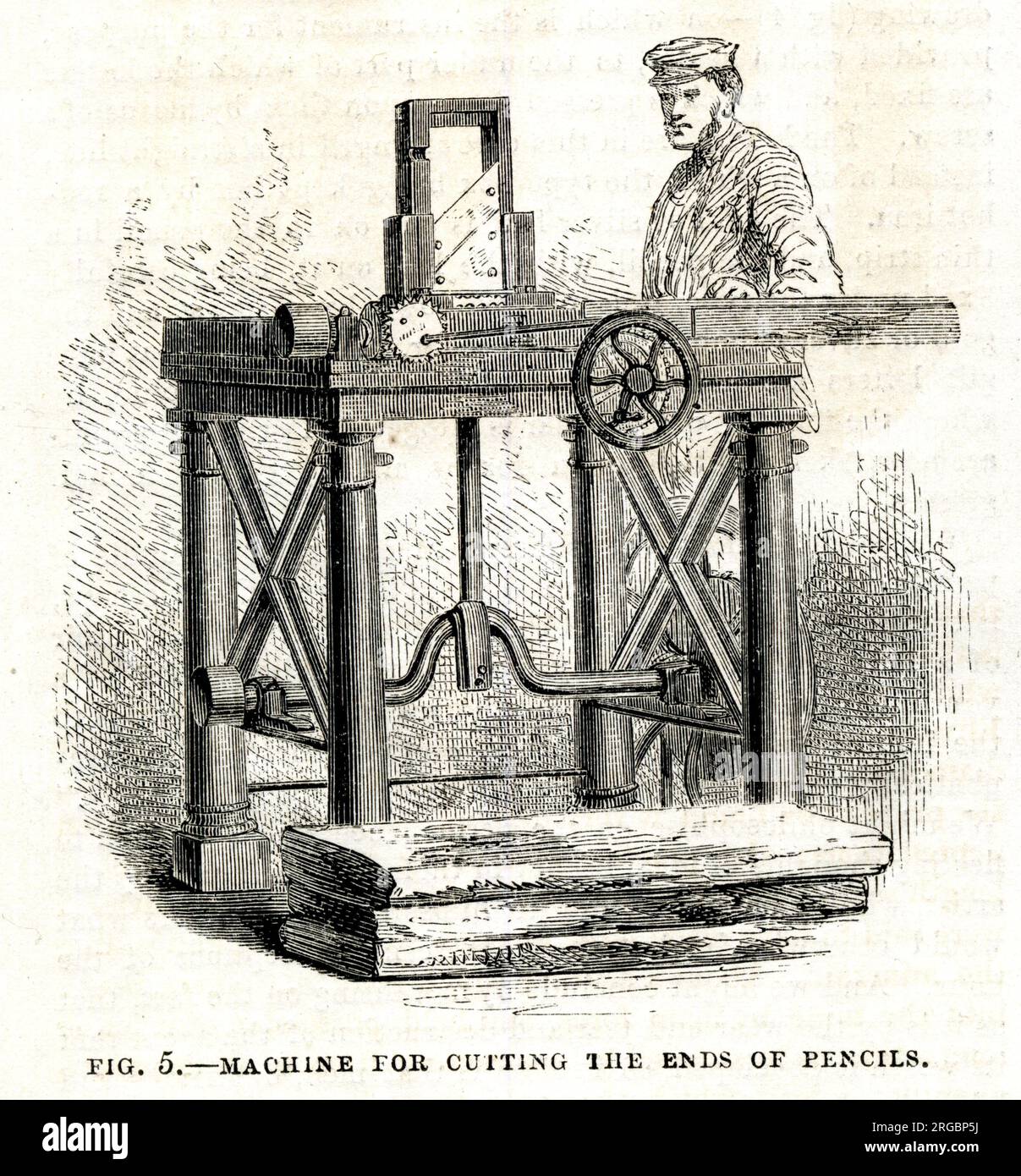 Machine for cutting the ends of pencils - Pencil Making at Keswick ...