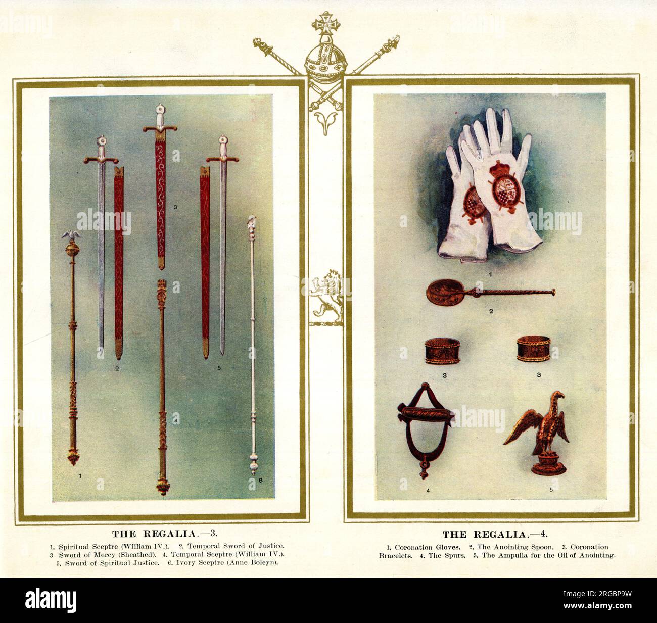 Royal Regalia 3 and 4 - swords, sceptres, gloves, spoon, bracelets ...