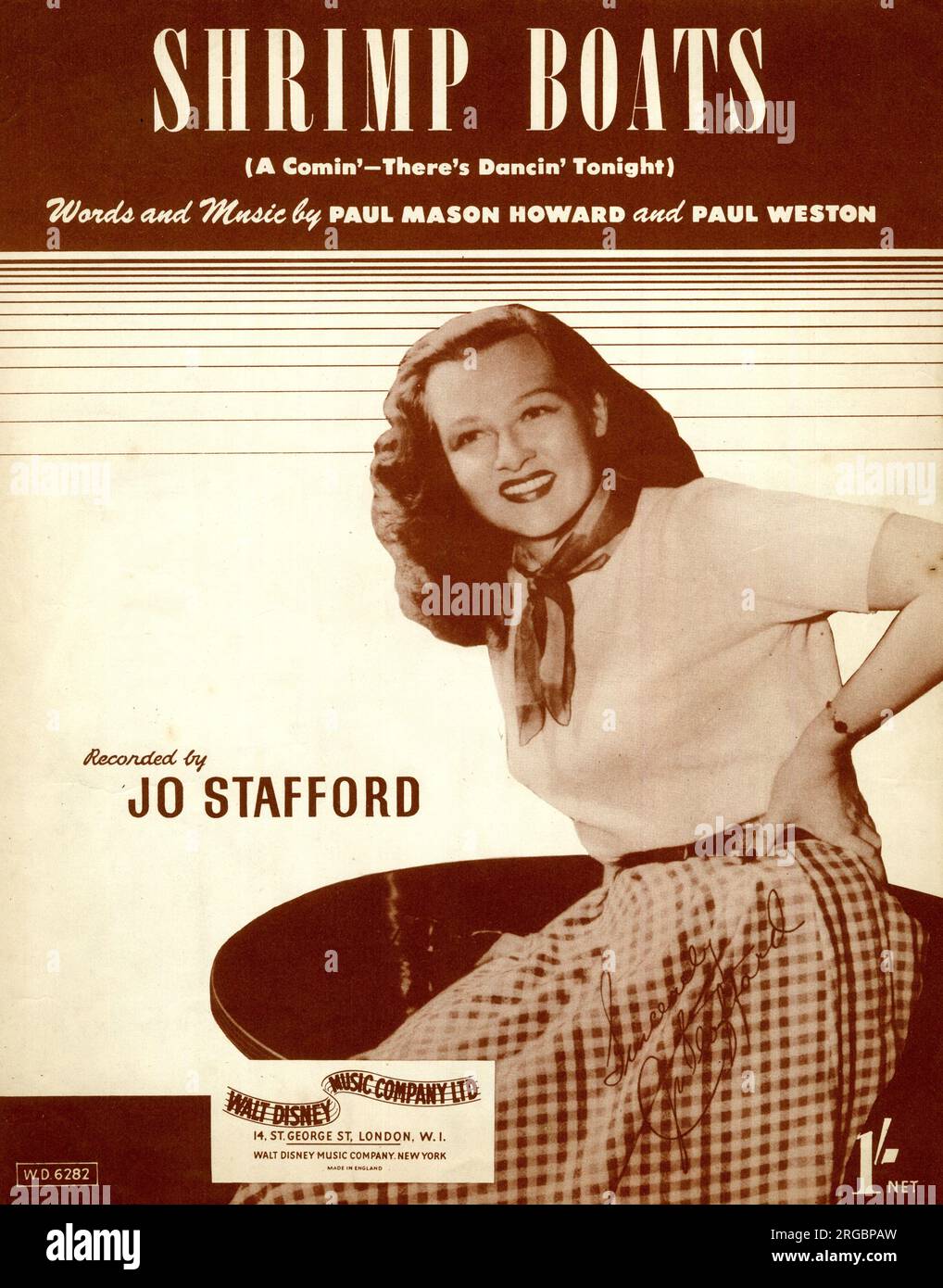 Music cover, Shrimp Boats, words and music by Paul Mason Howard and ...