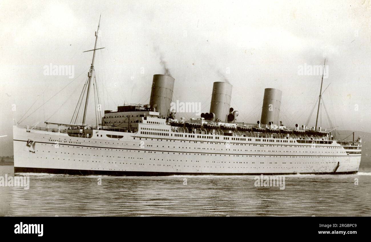 Canadian Pacific Steam Liner, Empress of Britain Stock Photo - Alamy