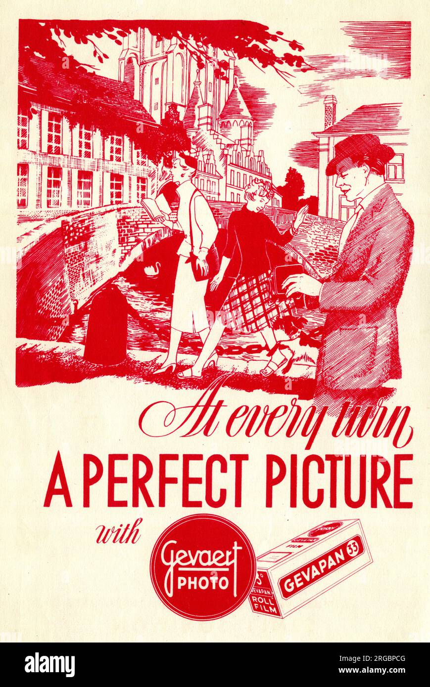 Advert, At every turn a Perfect Picture with Gevaert Photo Film ...